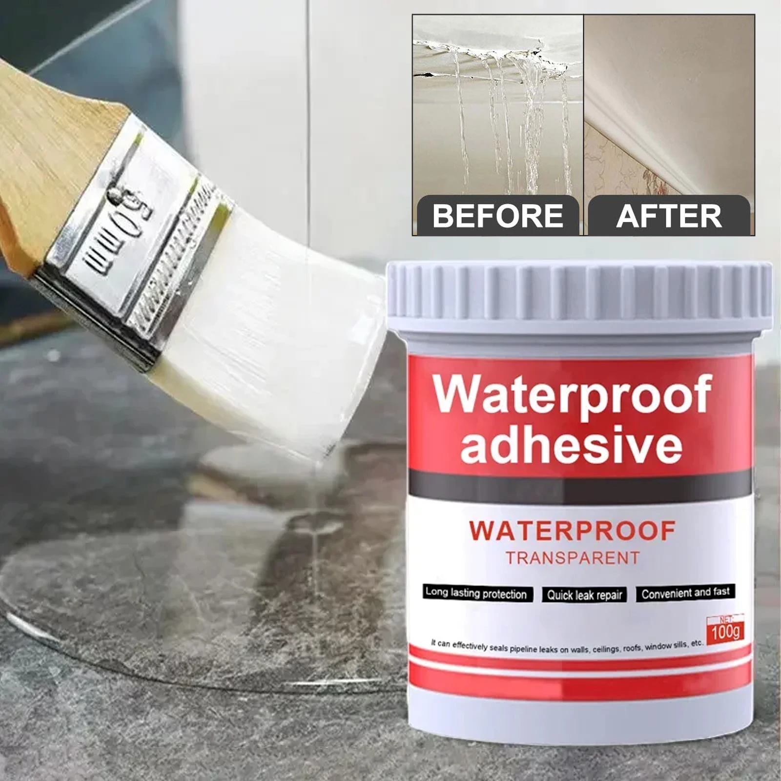 Transparent Waterproof Sealant Strong Invisible Waterproof Agent ...