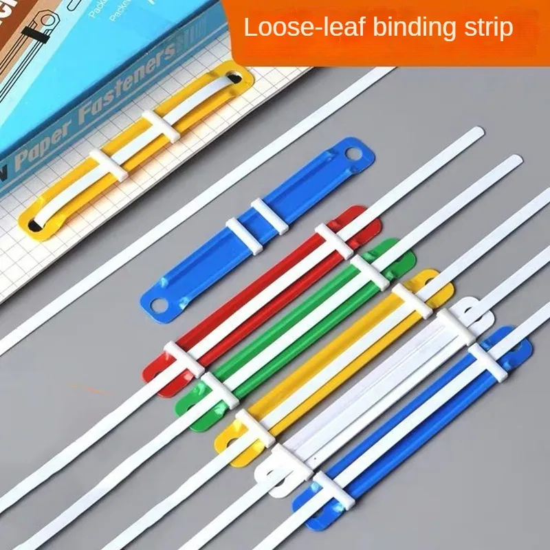45Pcs/box Document Files Folder Fasteners Strip Colorful Plastic 2 ...