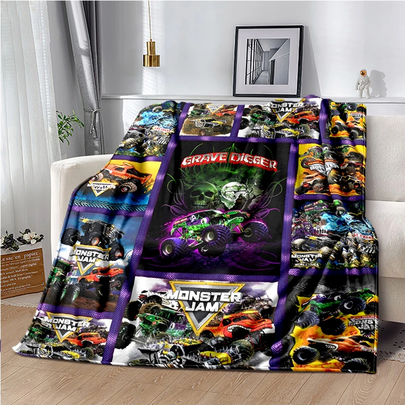 Monster-Truck-Throws-Blanket-Super-Soft-Thrill-Game-Monster-Jam-Blanket ...