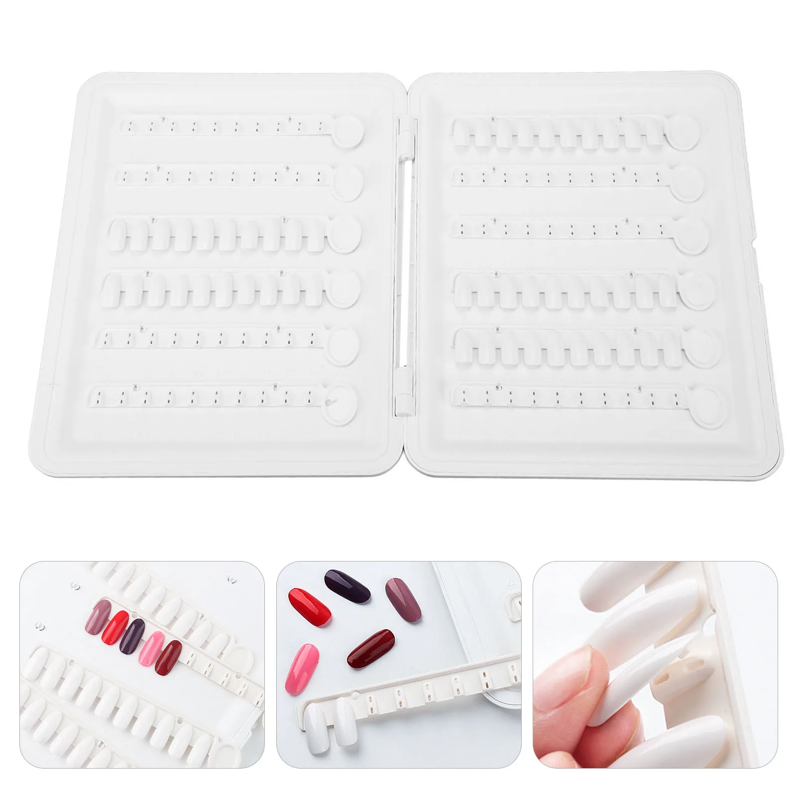 120 Colors Nail Color Display Book Tips Disassemble Snap On Design Nail ...