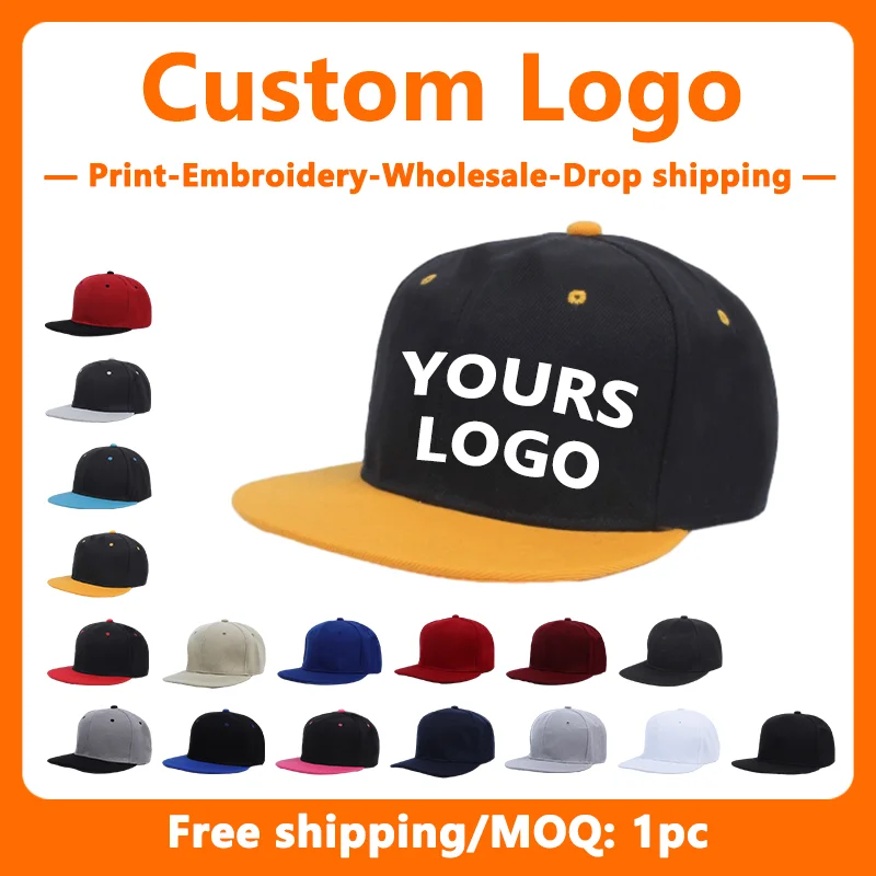 Custom-Embroidery-Hip-hop-Snapback-Hat-for-Men-and-Women-Baseball-Cap ...