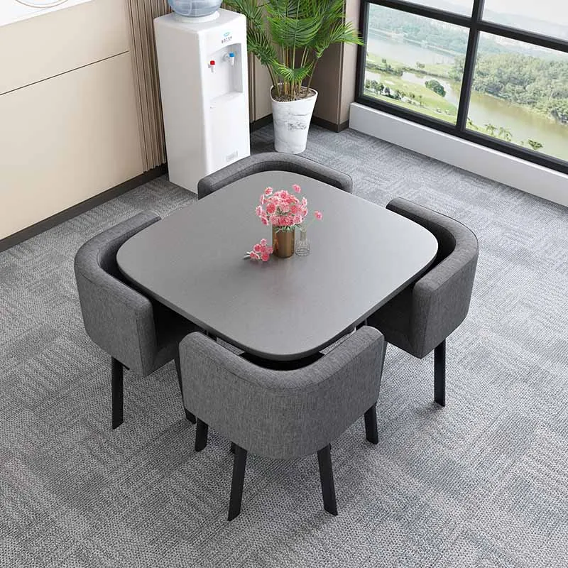 Modern Legs Metal Dining Tables And Chairs Set Round Office Coffee ...
