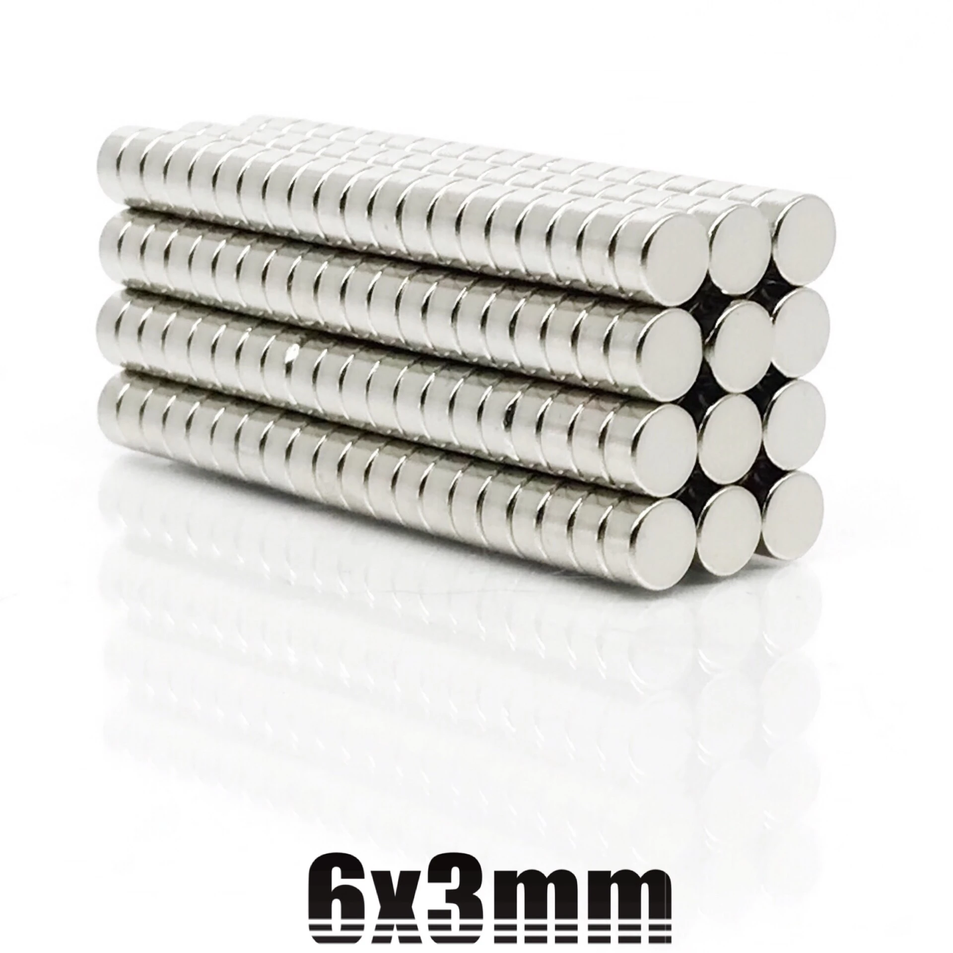 50/100/200/500PCS 6x3 mm Disc Bulk Sheet Neodymium Magnet 6mmx3mm Small ...