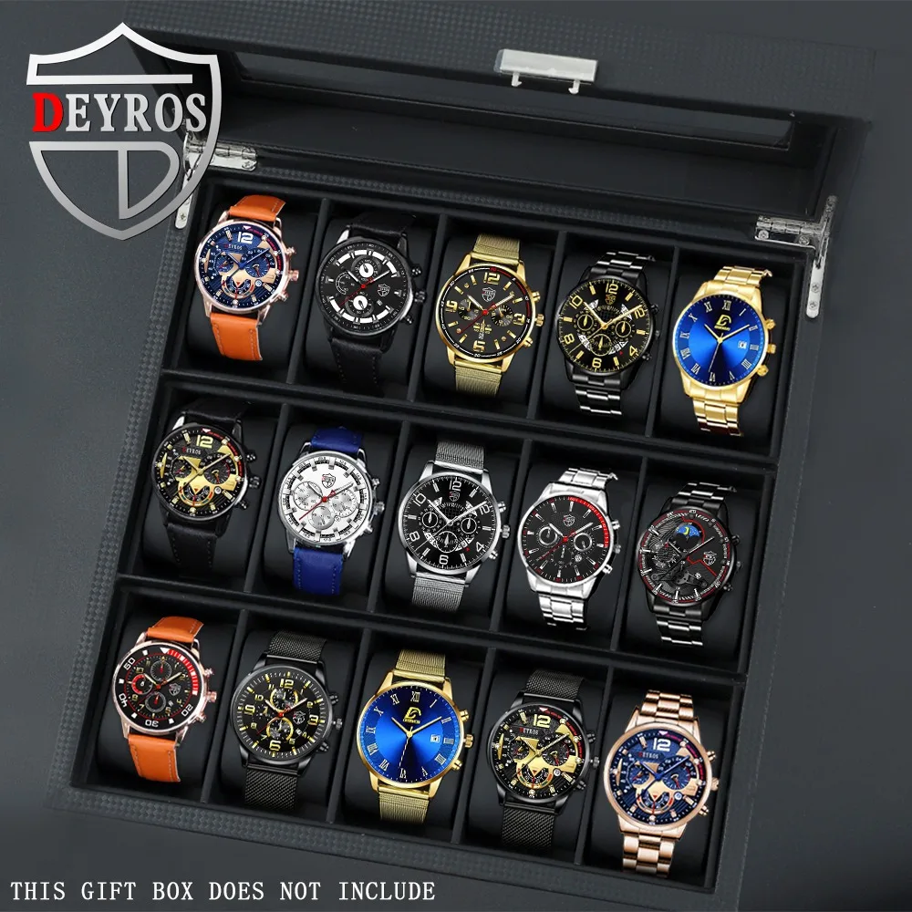 DEYROS Hot Selling 15 Pcs/set Watches for Men,Alloy Watch Strap,Fashion ...
