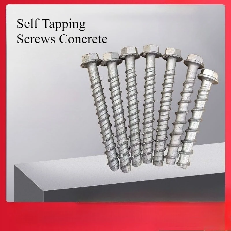 M6 M12 M14 Self Tapping Screws Set Hexagonal Self Cutting Anchor Bolt ...