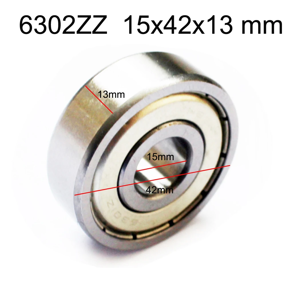 3PCS Sealed Steel Ball Bearing 15x42x13 MM 6302ZZ 15MM Diameter 6302 ...