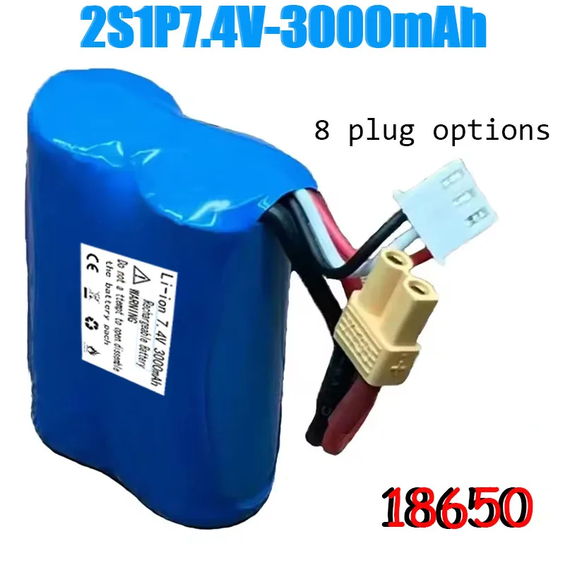 7.4 V 3000mAh. 2S1P.18500 Lithium Battery. for T-taking SM-2P 3p, 4p ...