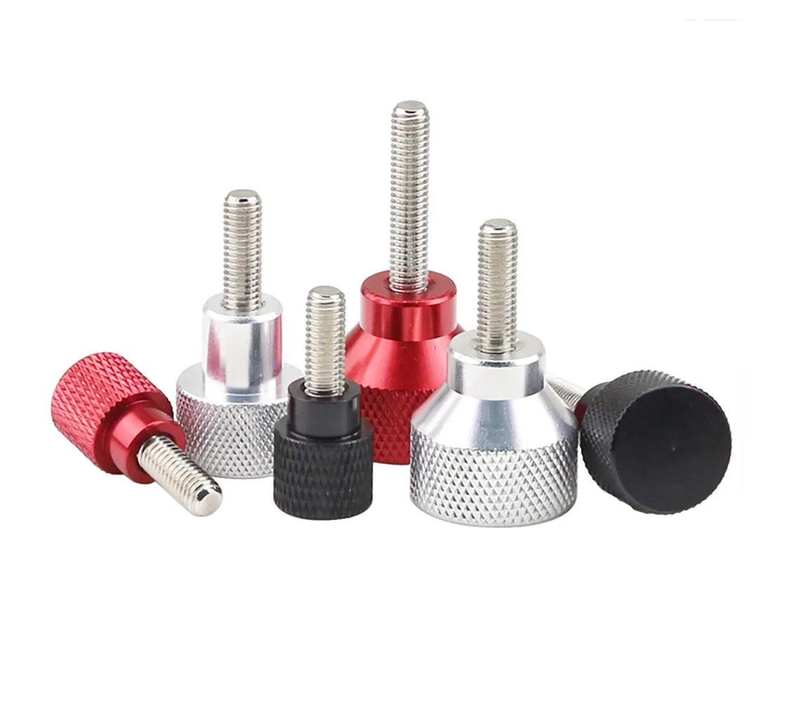 1Pcs-M6-D12-20-Aluminium-Alloy-Stainless-Knurled-Thumb-Screw-Hand-Grip ...