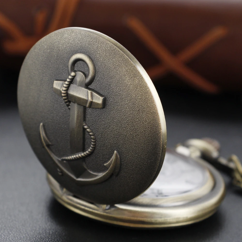 Antique-Ship-Anchor-Embossed-Quartz-Pocket-Watch-Retro-Features-Ship ...