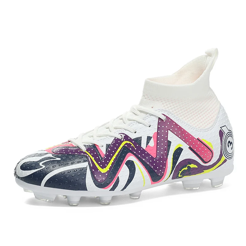 축구화 주니어 키즈 남성용 FG/TF 훈련 축구 스니커즈 2 톤 트렌디 미끄럼 방지 잔디 부츠 신상 - 티몬