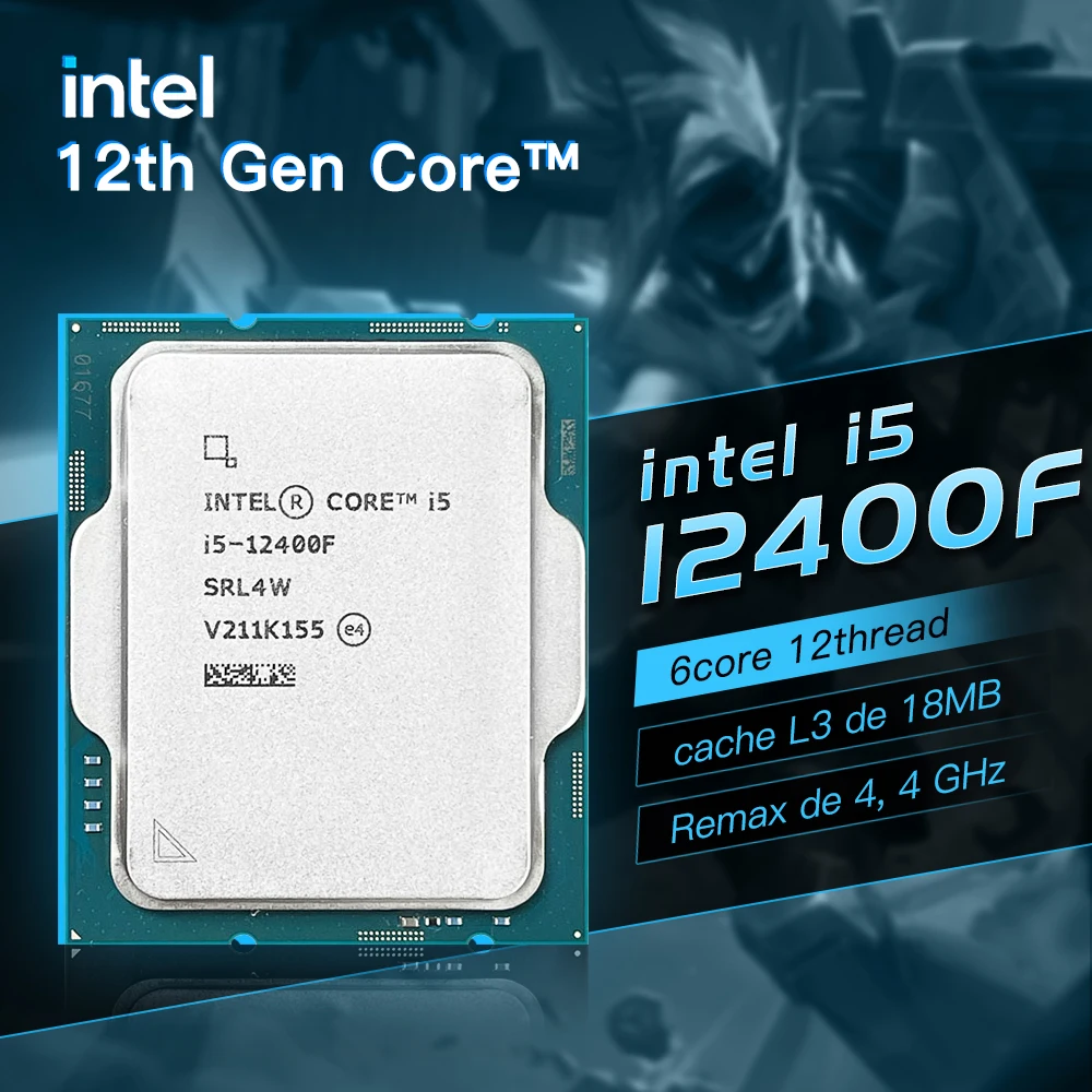 Todo novo intel 12th geração cpu core i5 12400f processador 6 núcleo 12 ...