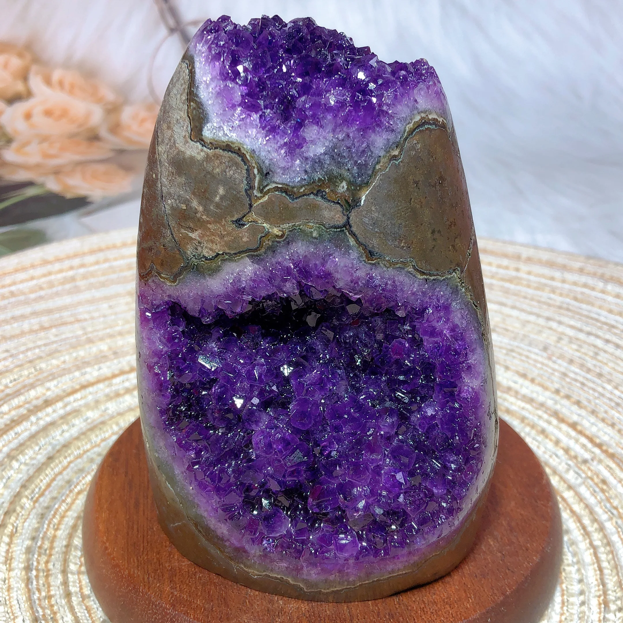 Natural-Crystal-Amethyst-Cluster-Raw-Stone-Prismatic-Druzy-Geode-High ...