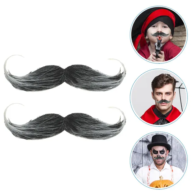 Disfraz Halloween Navidad 4 Bigotes Falsos Autoadhesivos - Barbas ...