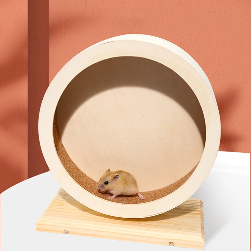 Hamster-Roller-Wheel-Wood-Silent-Running-Toy-Mute-Roller-Toy-Hamster ...
