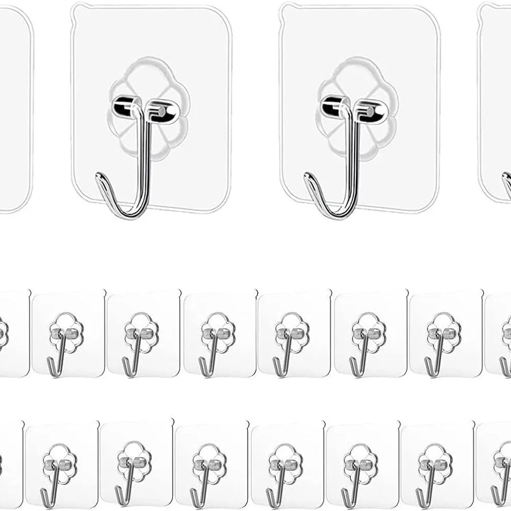 Transparent-Non-Punching-Hook-with-No-Marks-Strong-Adhesive-Hook ...