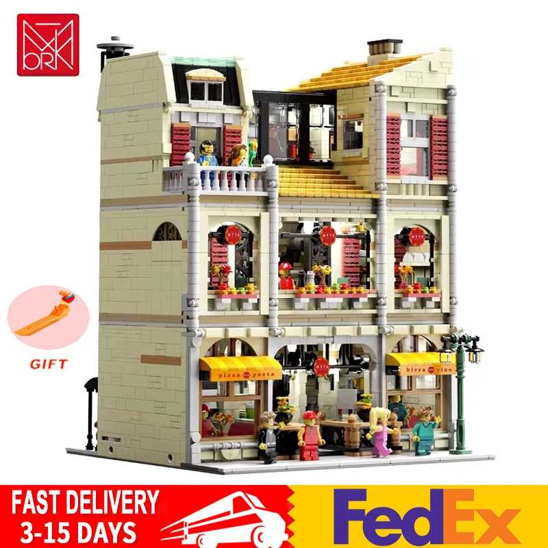 Compatible With Lego Sets Urge Street View Moc Series Modular Pizza ...