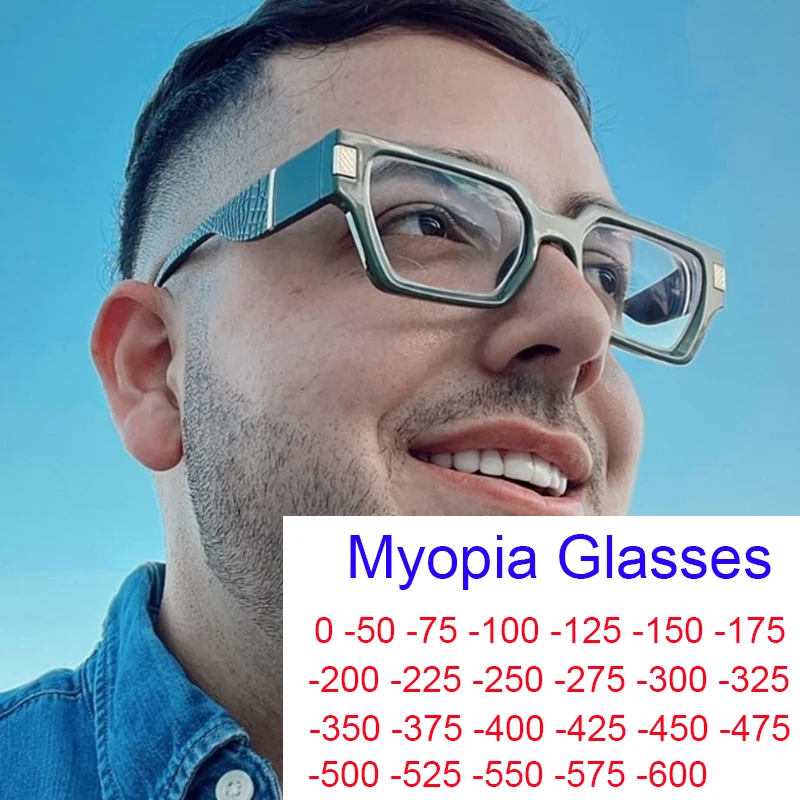Brand-Classic-Square-Myopia-Glasses-Men-High-Quality-Anti-Blue-Rays ...