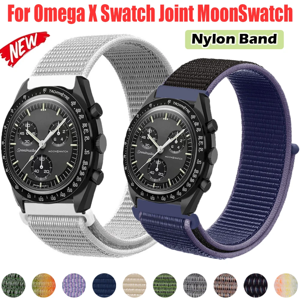 20mm-Nylon-Loop-Strap-For-Omega-X-Swatch-Joint-MoonSwatch-Band-Weave ...