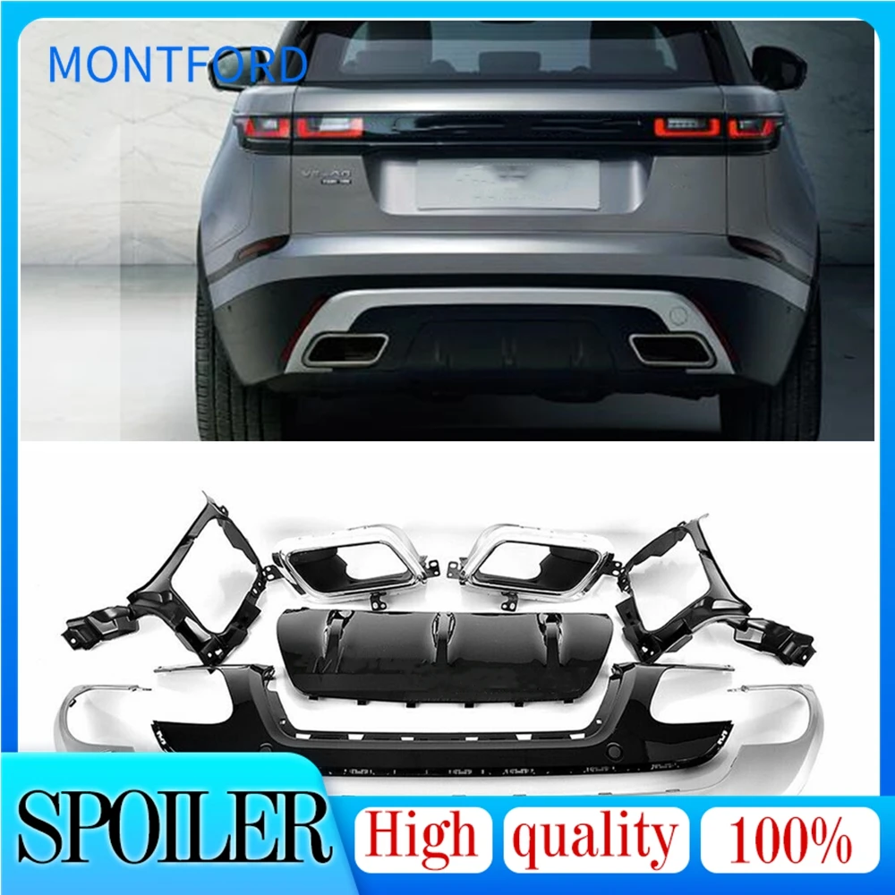 For-Land-Rover-Range-Rover-Velar-2018-2019-Rear-Diffuser-Bumper-Lip ...