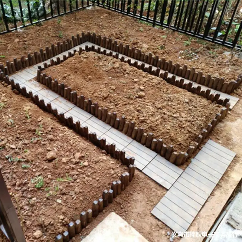 Wooden Fence, Inserting Earth Fence, Outdoor Garden, Courtyard, Small ...