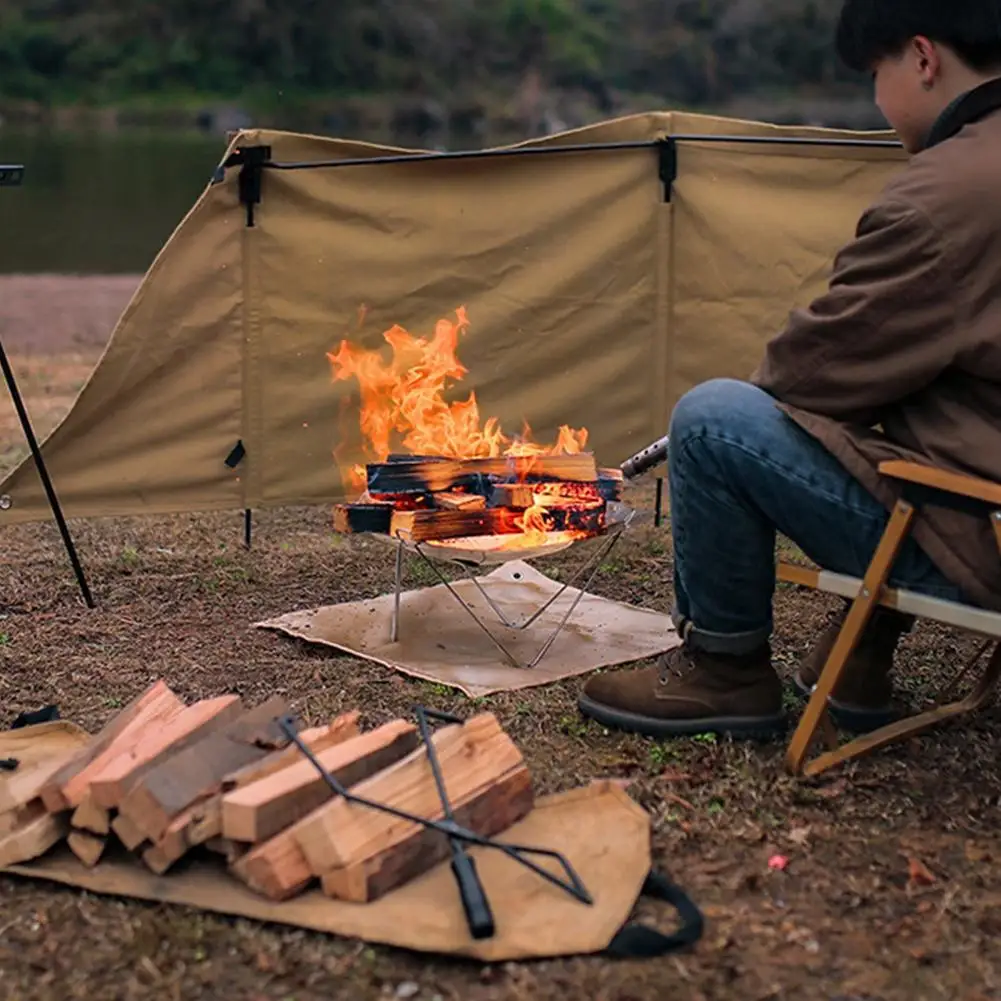 Portable Outdoor Fire Pit Stove Super-light Grill Stainless Steel ...