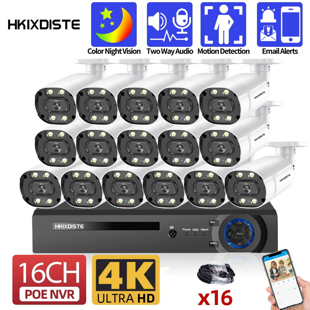 H-265-8MP-16CH-POE-NVR-Kit-Two-Way-Audio-Home-IP-Monitoring-Camera ...