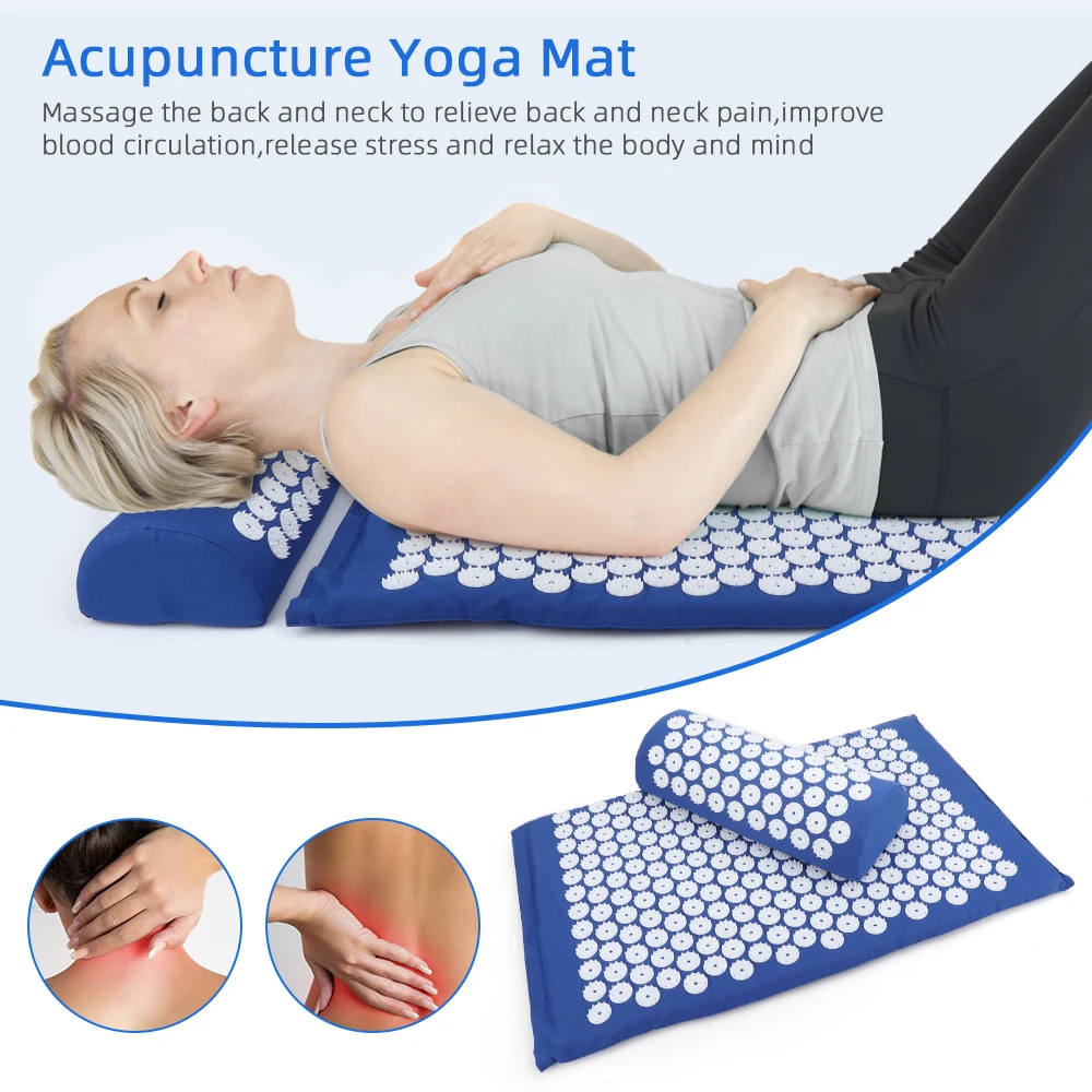 Massage-Cushion-Yoga-Acupressure-Mat-Acupuncture-Massage-Mat-Relieve ...