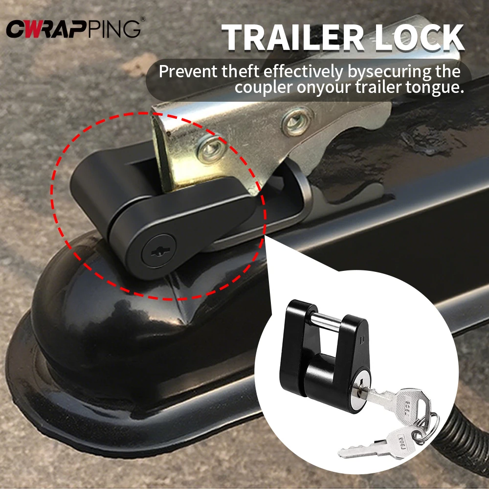 RV Truck Car Parts Zinc Alloy Trailer Hitch Coupler Lock Anti-theft ...