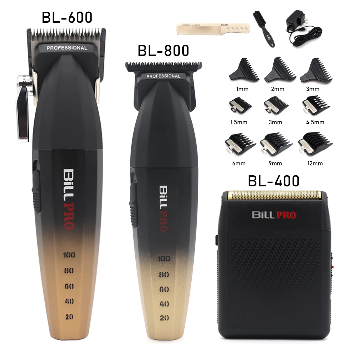 Bill-Pro-Hair-Clippers-Professional-Kit-DLC-Blade-9000RPM-T-Blade ...