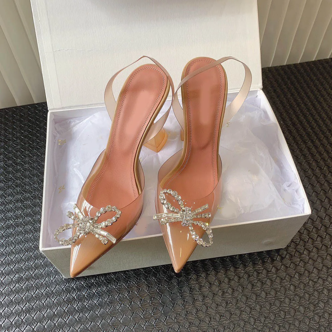 PVC-beige-Rosie-Glass-designer-brand-bow-rhinestone-pointed-toe-high ...