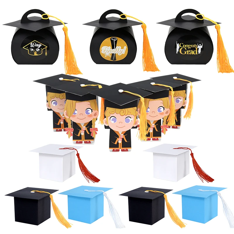 Graduation Party Candy Chocolate Box Doctor Hat Gift Packaging Boxes ...