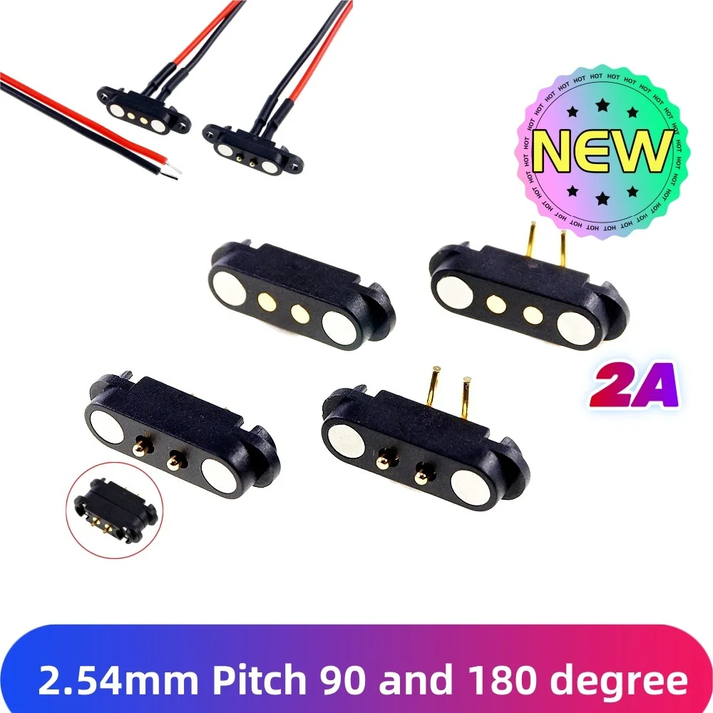 1-5-20-50-Pcs-Magnet-Spring-Loaded-Pogo-Pin-Connector-2-Position-Grid-2 ...