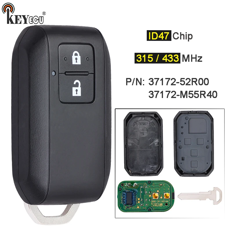 KEYECU-315MHz-433MHz-ID47-Chip-P-N-37172-52R00-37172-M55R40-Remote-Key ...