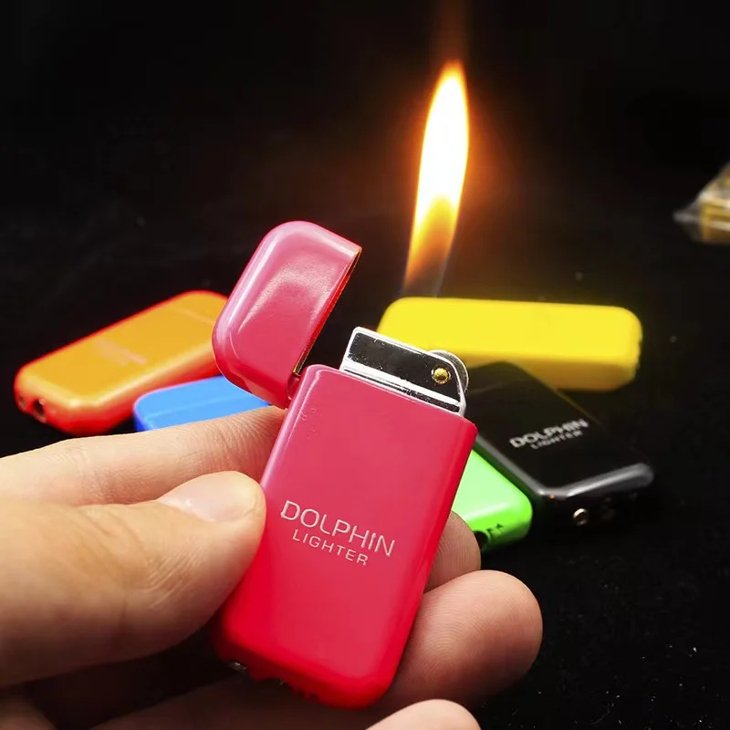 Dolphin-mechero-de-Metal-port-til-recargable-rueda-de-molienda-de-Gas ...