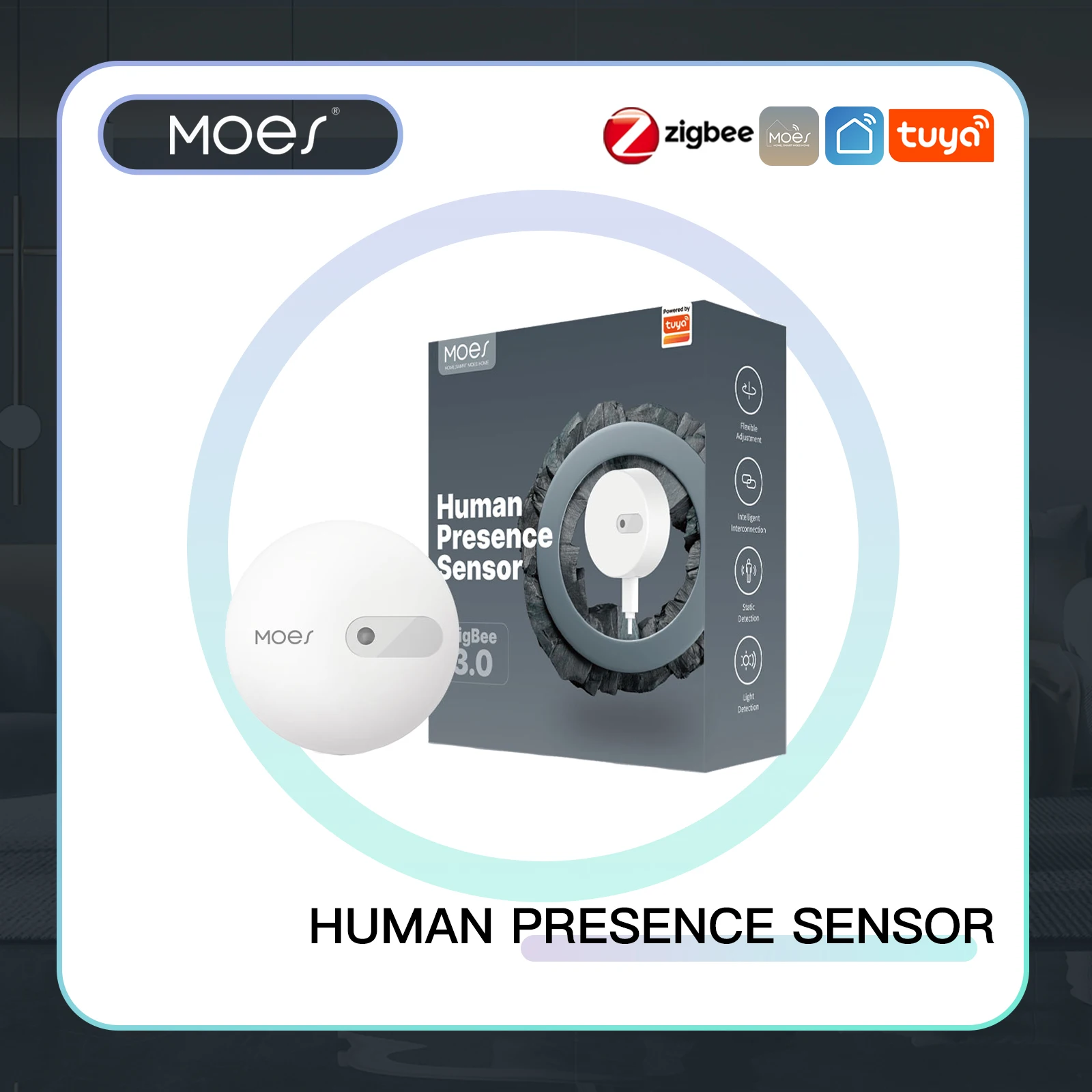 MOES ZigBee Human Presence Sensor Detector Radar Wave Detection Sensor for Home Security Tuya Smart Human body Exists Sensor AliExpress 30