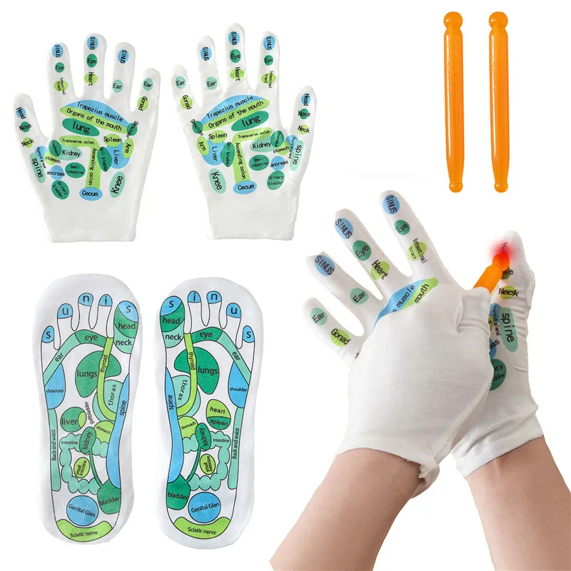 Acupressure-Reflexology-Socks-Set-Reflexology-Tools-Tired-Body-Foot ...