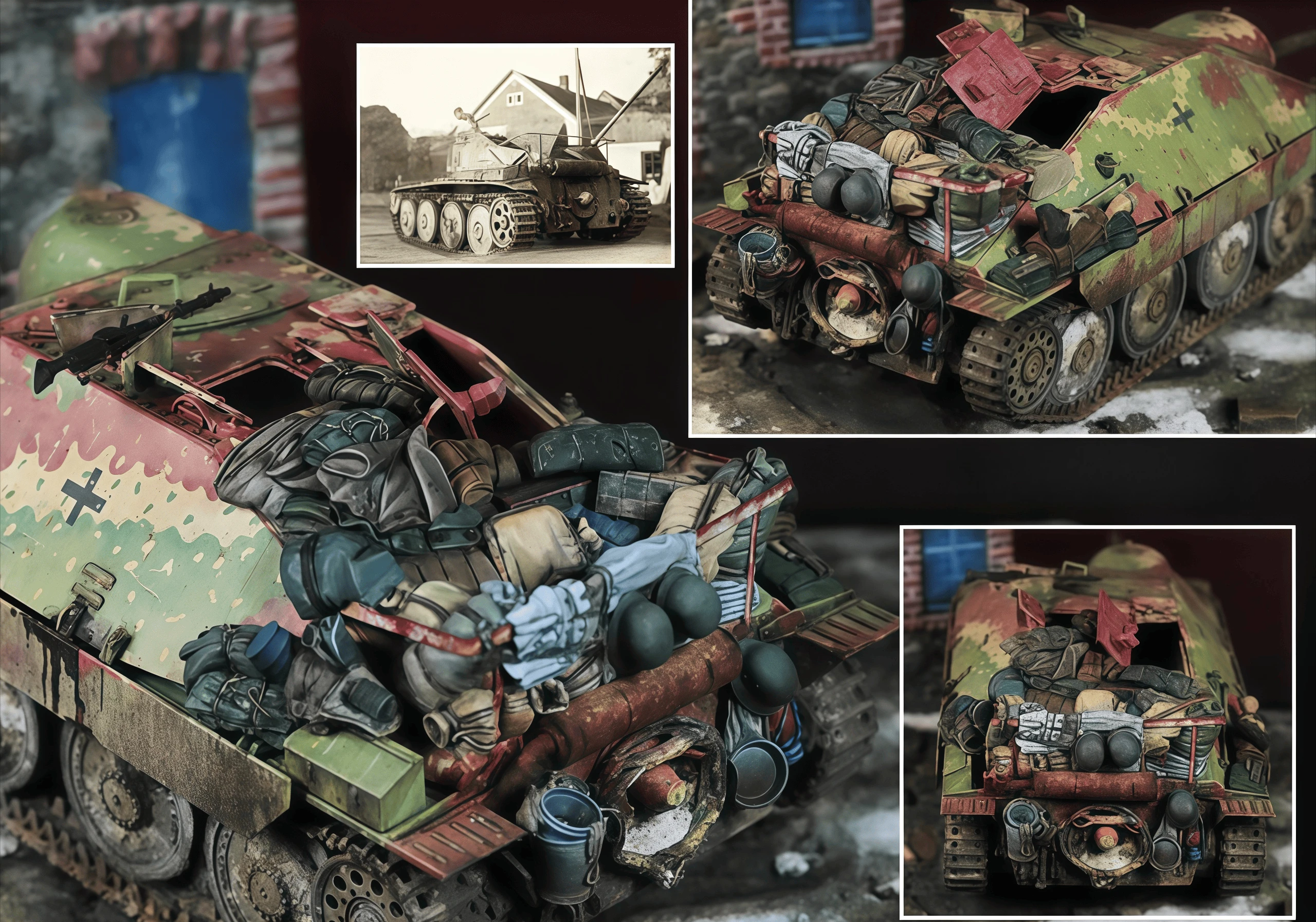 1: 35 Resin Model Kit GK, Wrapped Around The Hunter Tank Destroyer ...