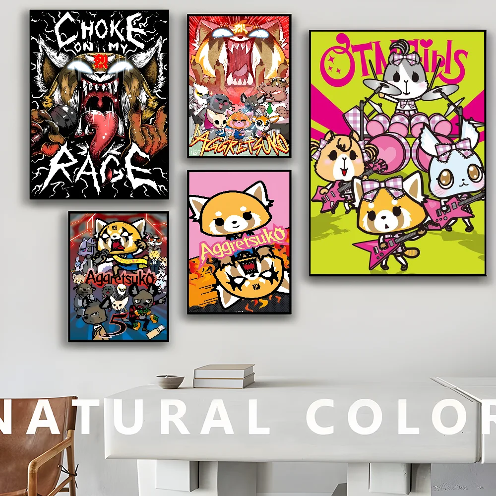 Aggretsuko Background Stickers: The Ultimate Room Decor for Anime Fans ...