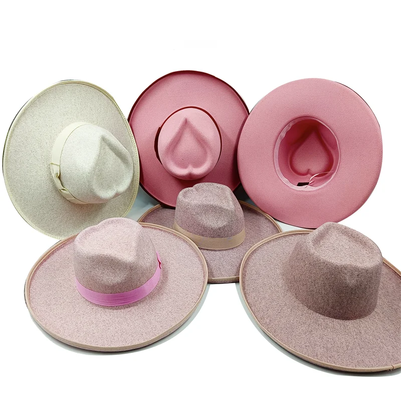 Love-top-fedora-new-peach-bridge-edge-fedora-big-size-monochrome-new ...