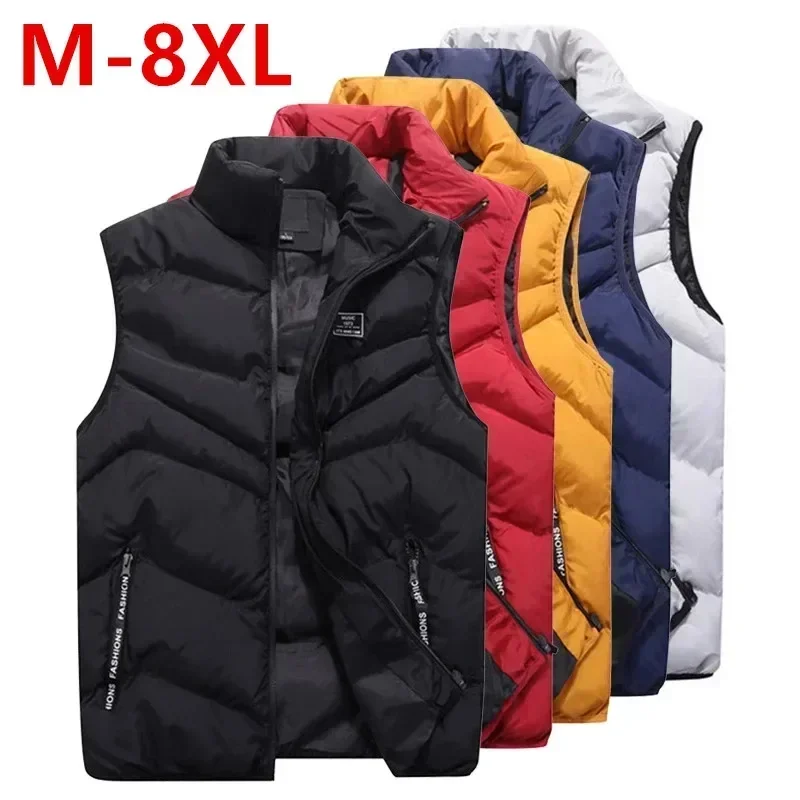 8XL 7XL Plus size vest men Brand Men Jacket Sleeveless Vests Winter ...