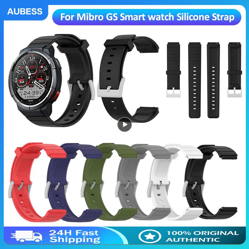 New-Silicone-Comfortable-Smart-Watch-Strap-For-Mibro-Gs-Waterproof-Soft ...