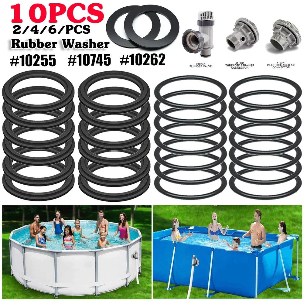 2-4-6-10pcs-Rubber-Washer-for-Intex-Poolnars10747-25006-O-Ring-Gasket ...