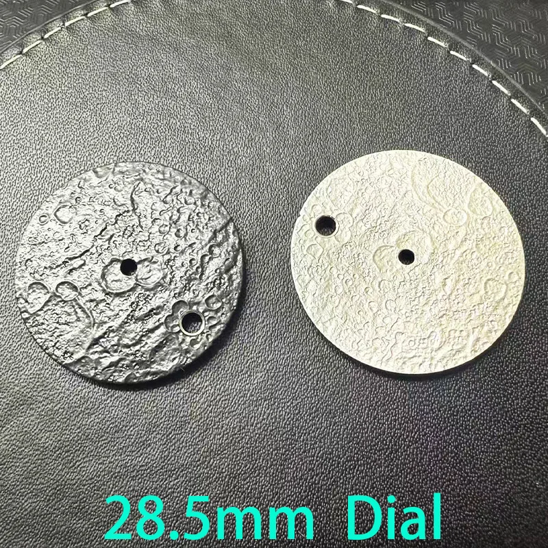 Customized 28.5mm Dial NH35 dial, moon surface original design, for ...