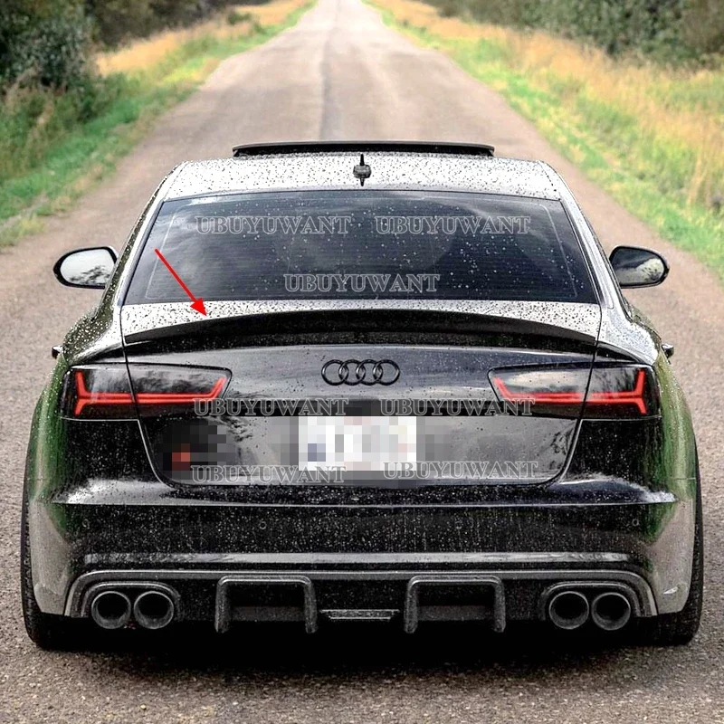 For-Audi-A6-C7-Carbon-Fiber-Rear-Spoiler-Trunk-Wing-2012-2018-HK-style ...