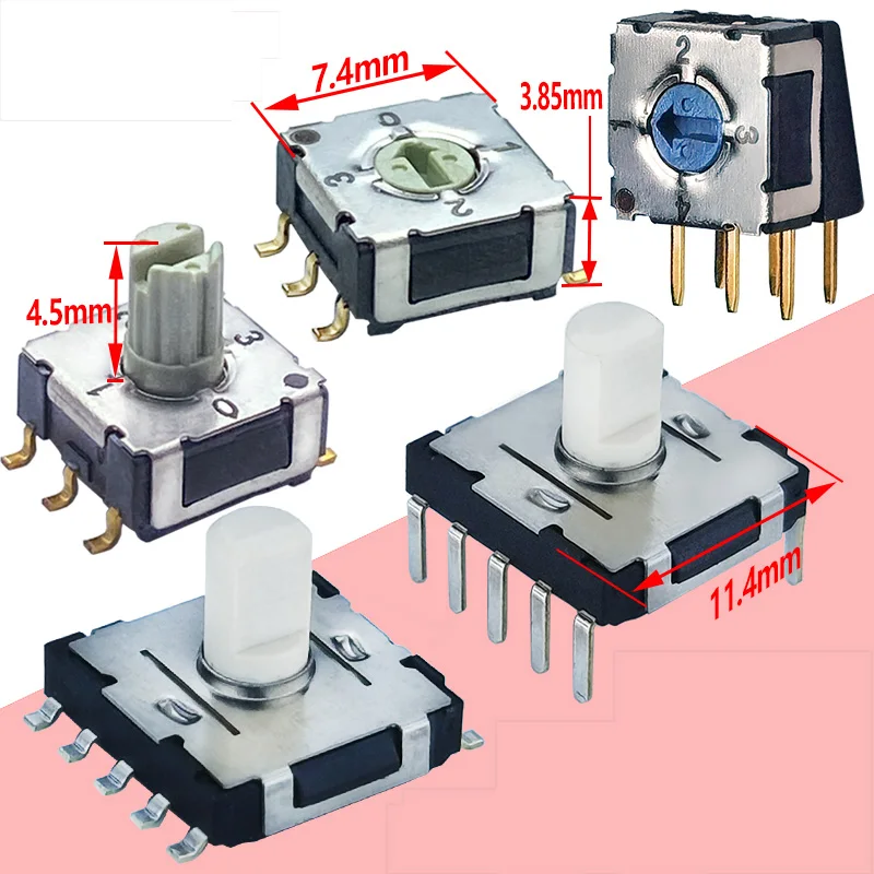 1PCS-17models-Miniature-Rotary-Band-Switch-4Gears-5-6-7-8-Position ...