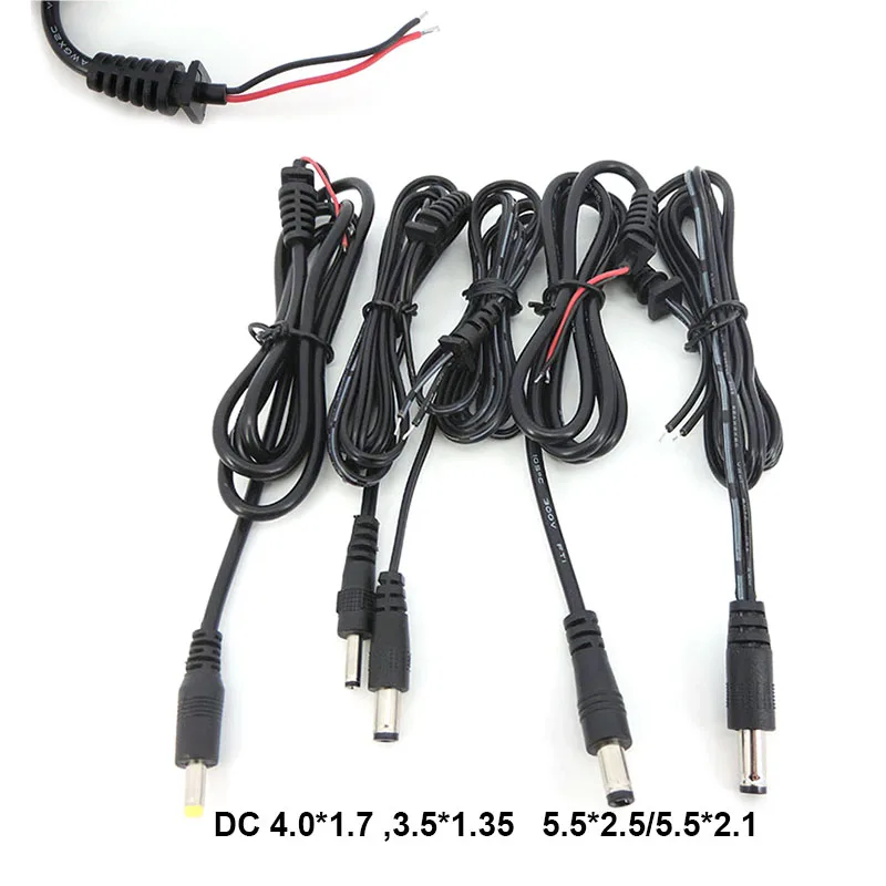 1M-2pin-Adapter-Output-Power-adapter-Cord-DC-Male-Plug-100cm-Cable-5-5 ...