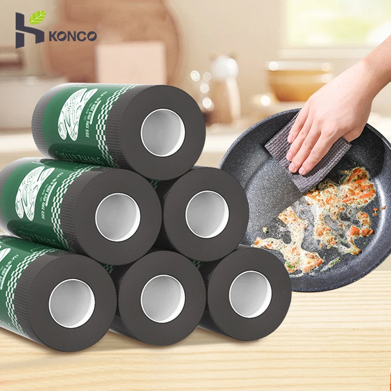 1-Roll-25Pcs-Cleaning-Cloths-Abrasion-resistant-Resistant-Rags-Reusable ...