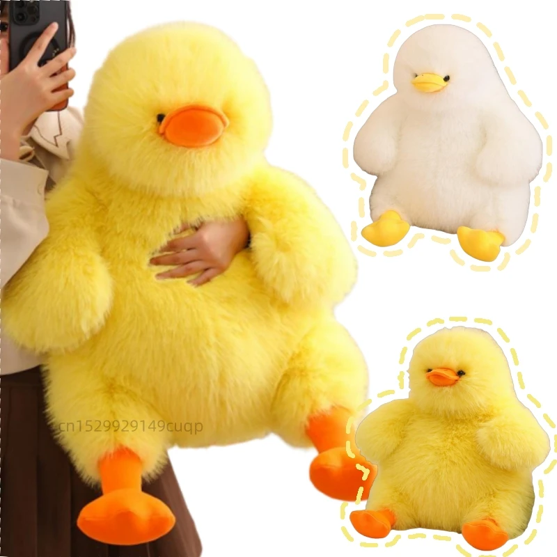 Cartoon-Long-Hair-Plush-Yellow-White-Duck-Doll-Peluche-animal-fofo ...