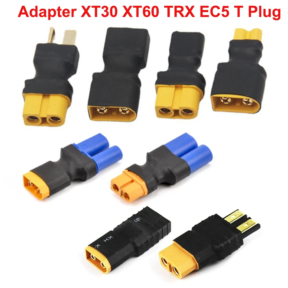 Adapter XT30 XT60 TRX T Plug Deans EC5 Female to Male Connectors Plug RC Lipo Battery Control RC ...
