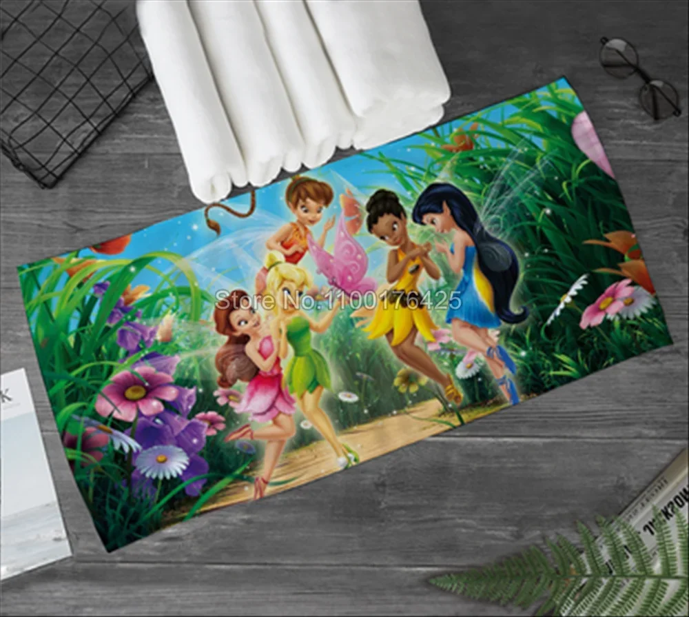 Tinker-Bell-Beach-Towel-Cartoon-Product-Cosplay-Accessories-Customized ...